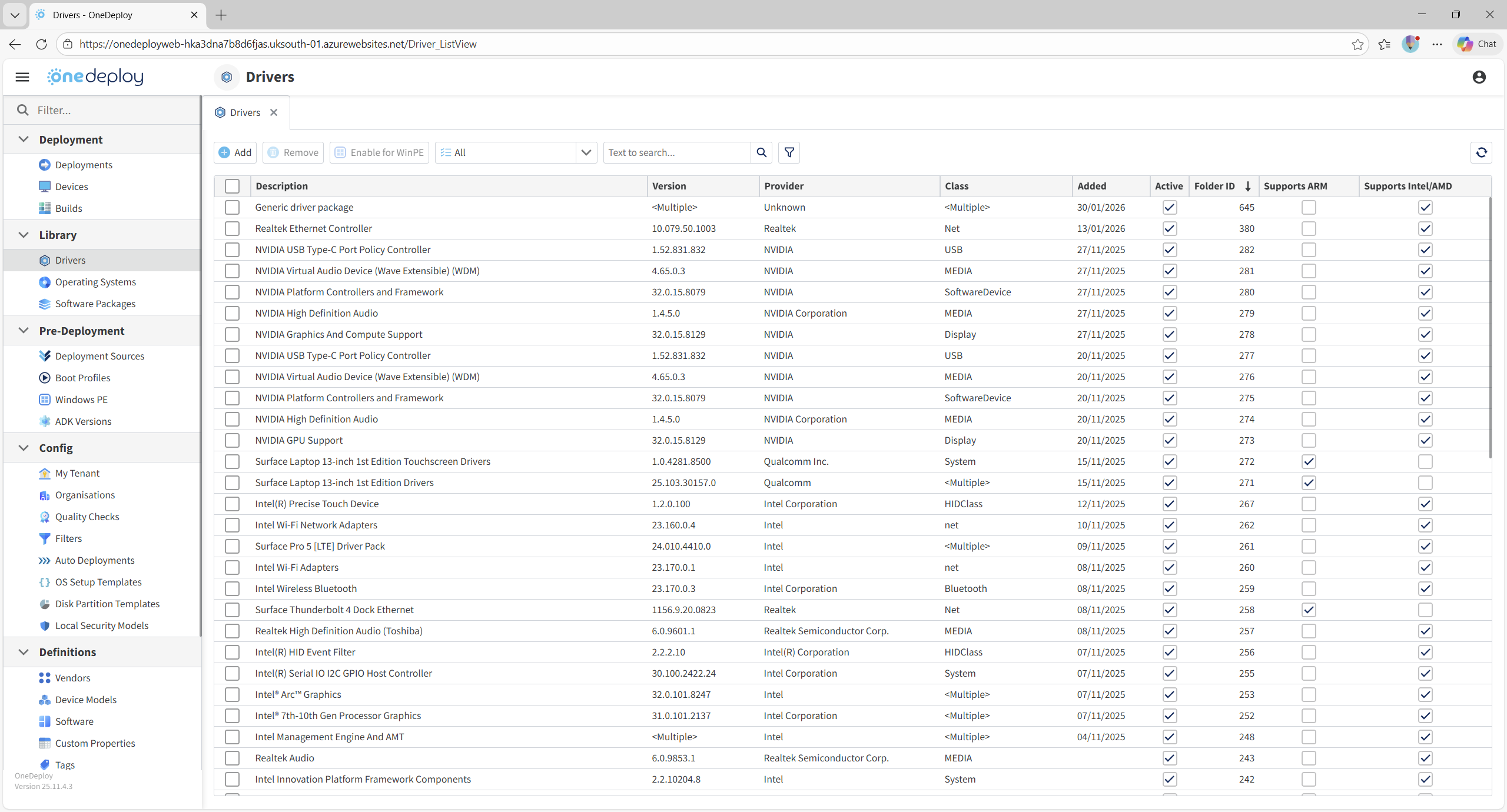 Adding Drivers - OneDeploy