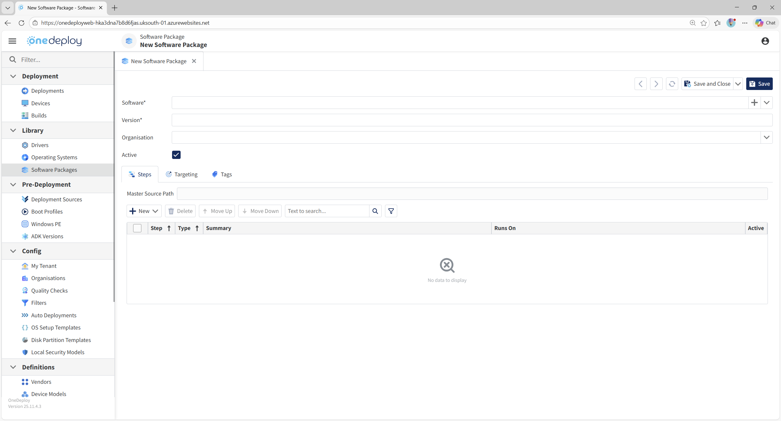 Software Packages Overview - OneDeploy